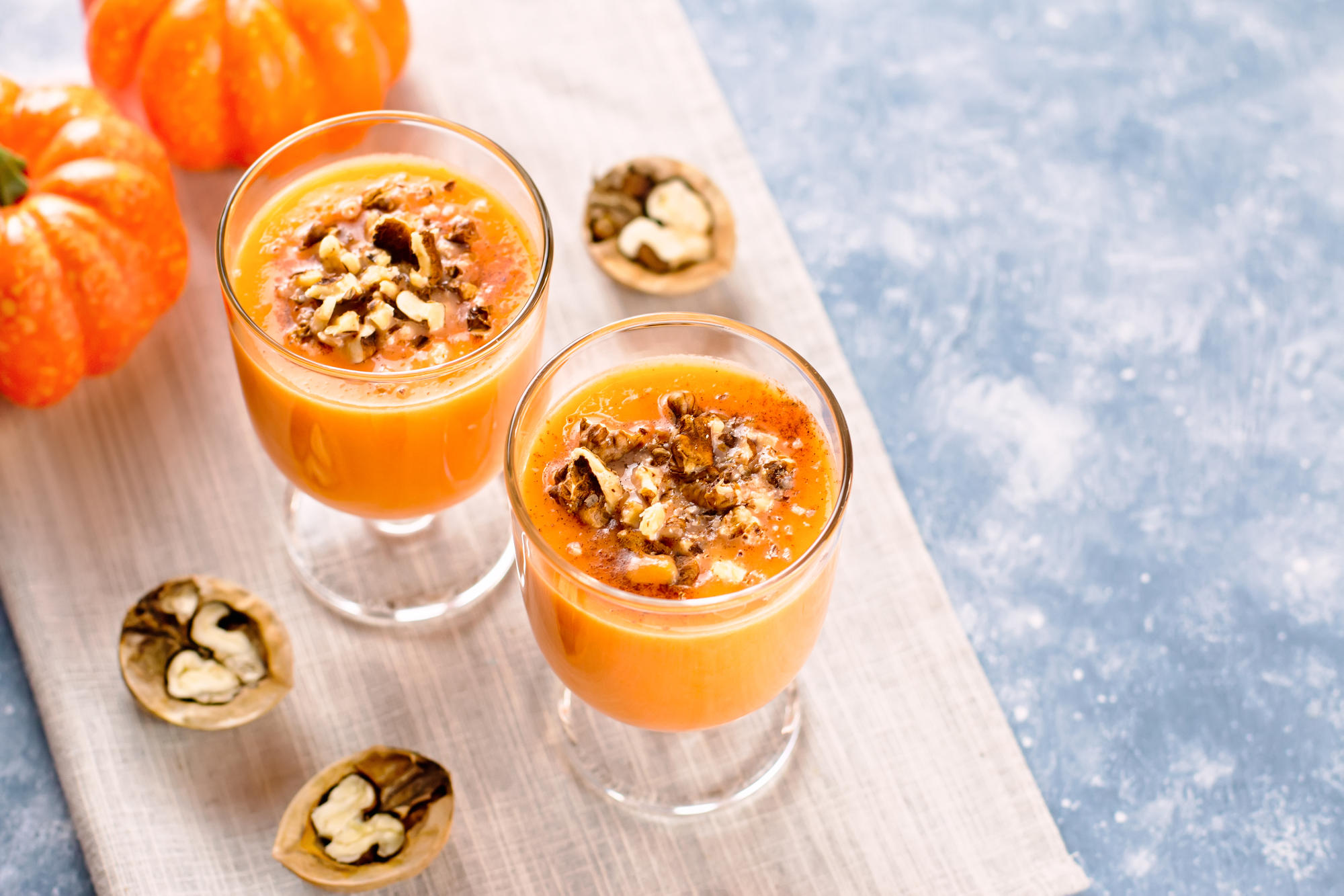 Potage citrouille et noix - Papille